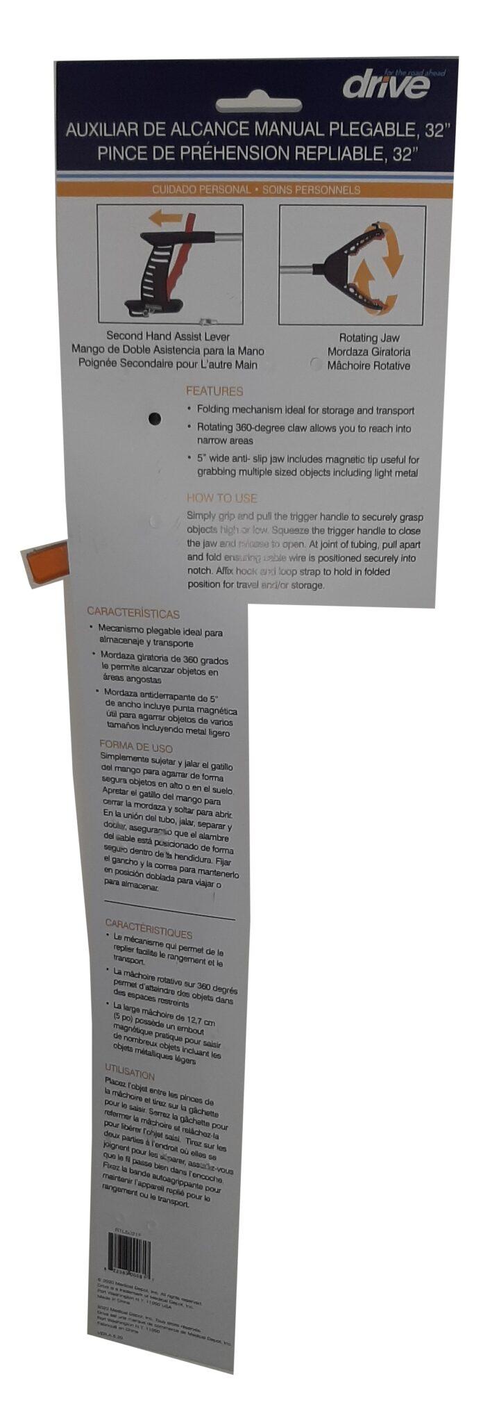 Hand-Held Reacher Folding Grabber - Coastal Medical Equipment